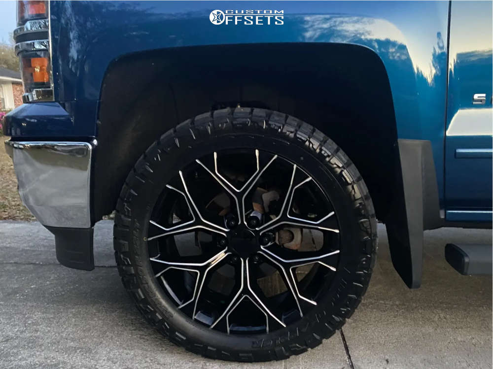 2015 Chevrolet Silverado 1500 with 22x9 24 OE Performance 176 and 33/12 ...