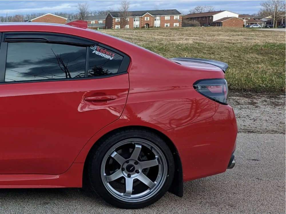 2020 Subaru WRX with 18x9.5 38 AVID1 AV6 and 245/40R18 Dunlop Sport ...