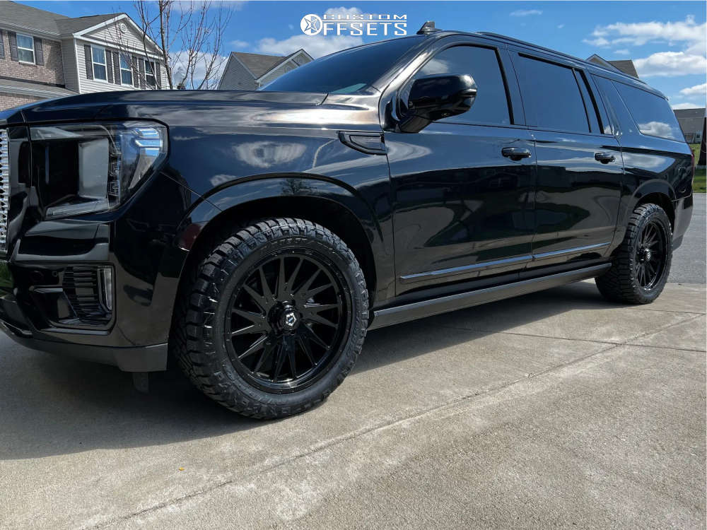 2021 GMC Yukon XL with 22x10 10 TIS 547B and 305/45R22 Nitto Ridge ...