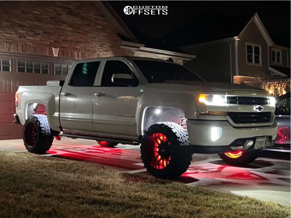 2018 Chevrolet Silverado 1500 with 20x12 -51 Hardrock Commander and 33/ ...