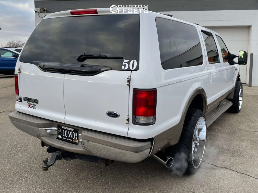 2000 Ford Excursion with 24x12 -44 TIS 544C and 305/35R24 Nitto Nt420v ...