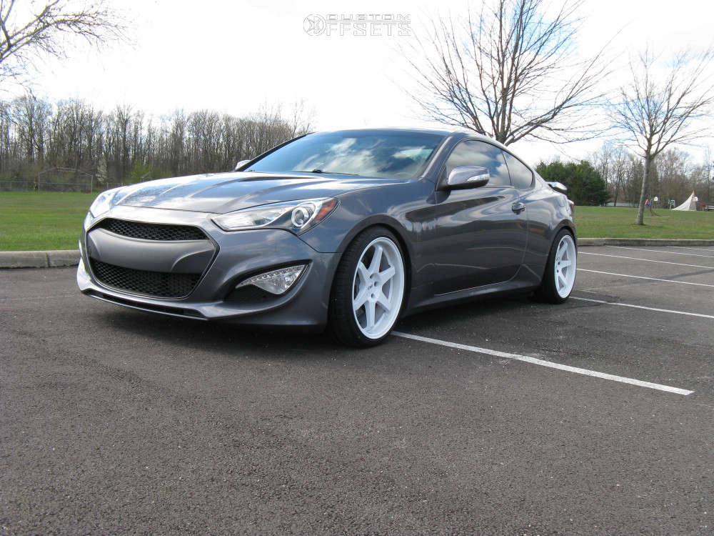 2016 Hyundai Genesis Coupe with 19x9.5 22 ESR Sr07 and 245/35R19 Falken ...
