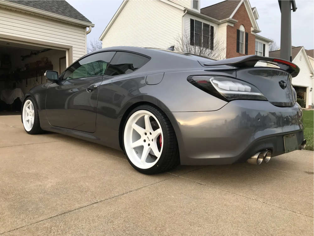 2016 Hyundai Genesis Coupe with 19x9.5 22 ESR Sr07 and 245/35R19 Falken ...