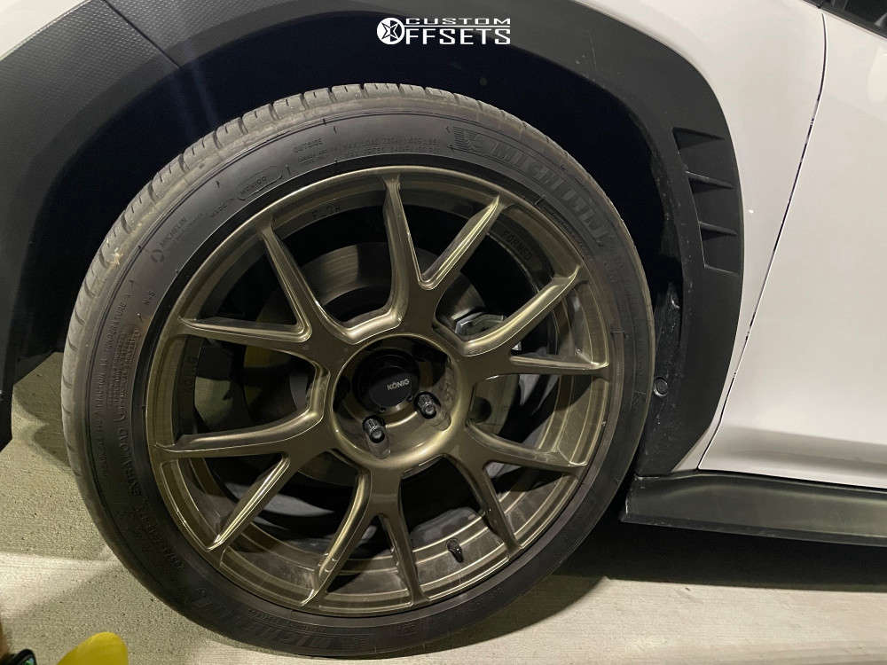2022 Subaru WRX with 18x9.5 35 Konig Ampliform and 265/35R18 Michelin ...