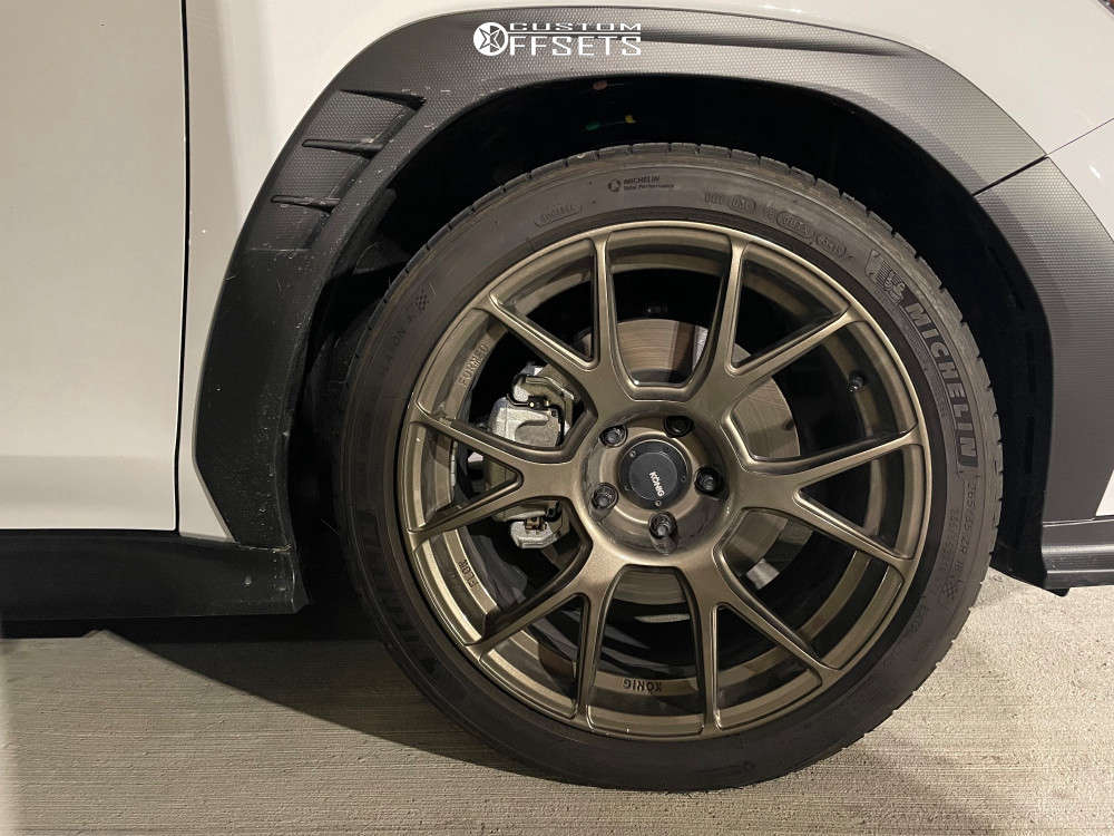 2022 Subaru WRX with 18x9.5 35 Konig Ampliform and 265/35R18 Michelin ...