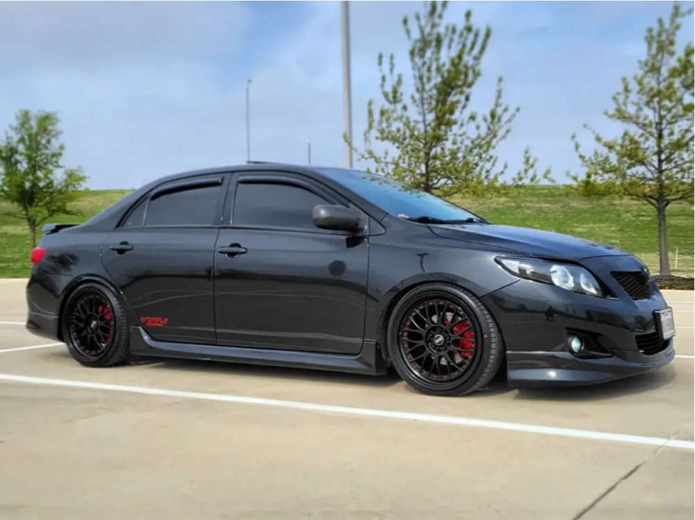 2010 Toyota Corolla with 18x8.5 35 XXR 521 and 215/35R18 Nexen Nfera ...