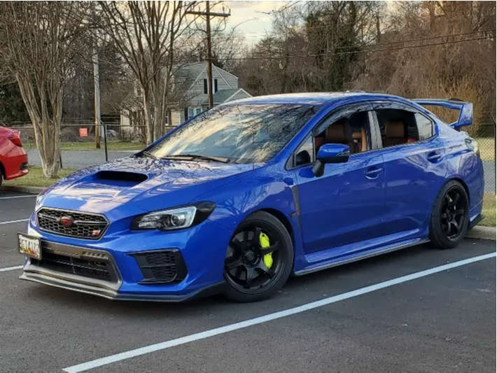 2021 Subaru WRX STI with 18x9.5 38 Gram Lights 57dr and 245/40R18 Firestone Firehawk Indy 500 ...