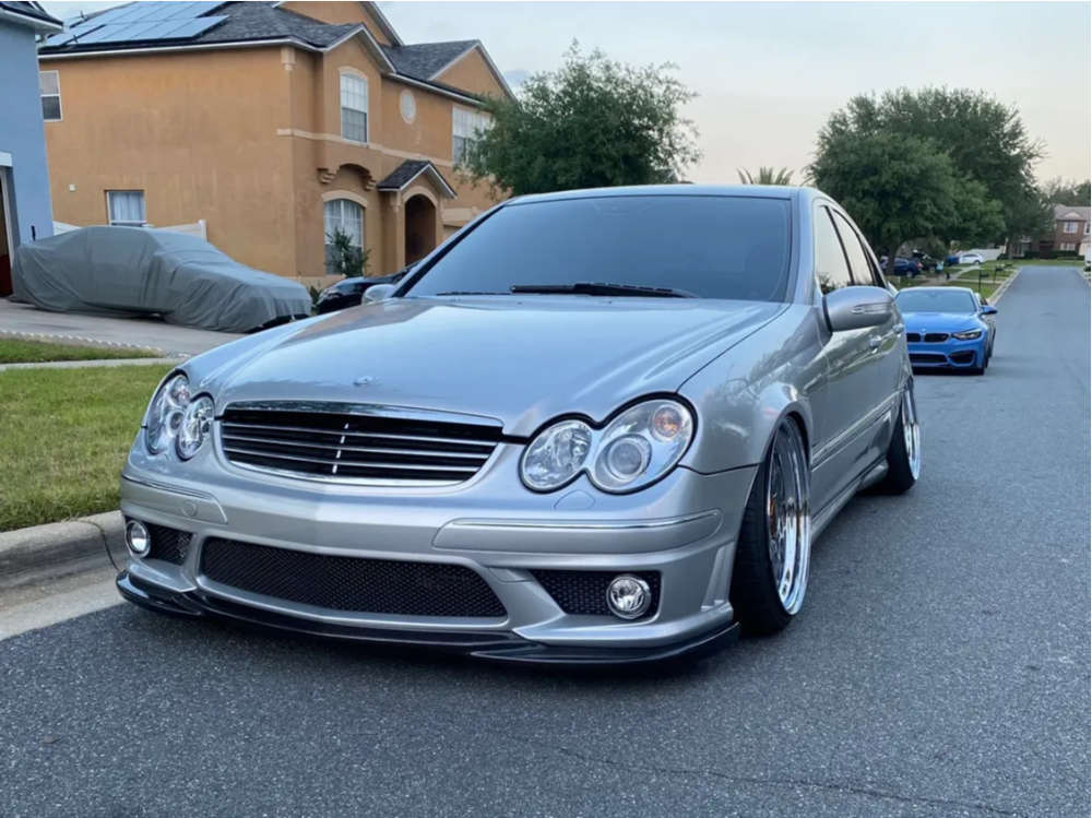 2005 Mercedes-Benz C55 AMG with 19x9 12 BBS Rsii and 215/35R19 Delinte D7 Thunder and Air ...