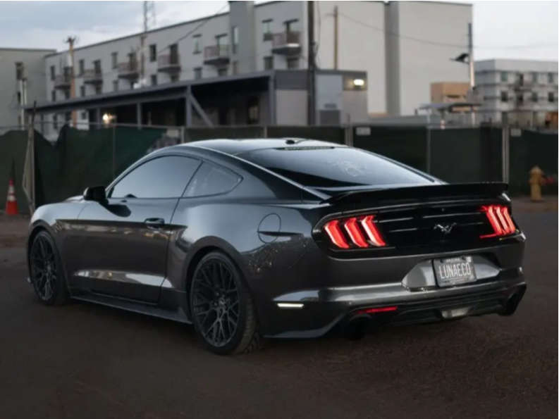 2019 Ford Mustang with 19x8.5 30 ESR Rf11 and 245/35R19 Nitto Neo Gen ...