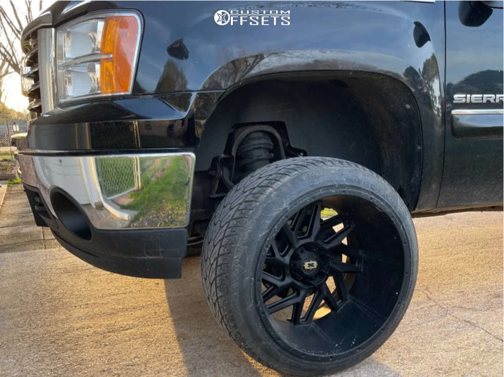 2011 GMC Sierra 1500 with 22x14 -76 Vision Spyder and 305/40R22 ...