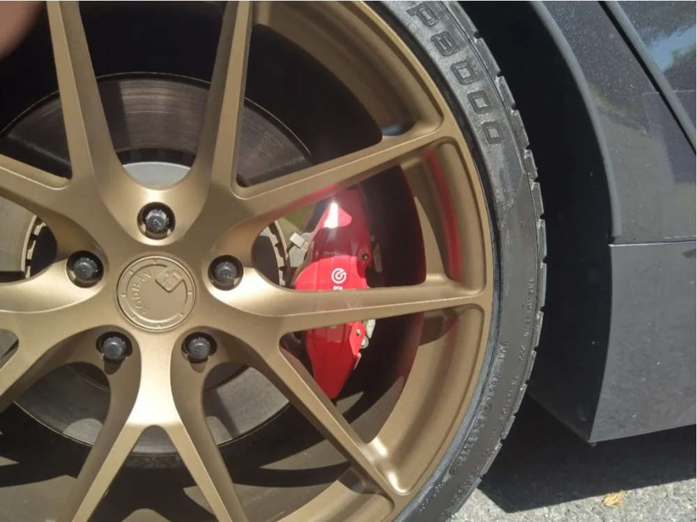 2019 Kia Stinger with 19x8.5 35 Aodhan Aff7 and 235/35R19 Ohtsu Fp8000 ...