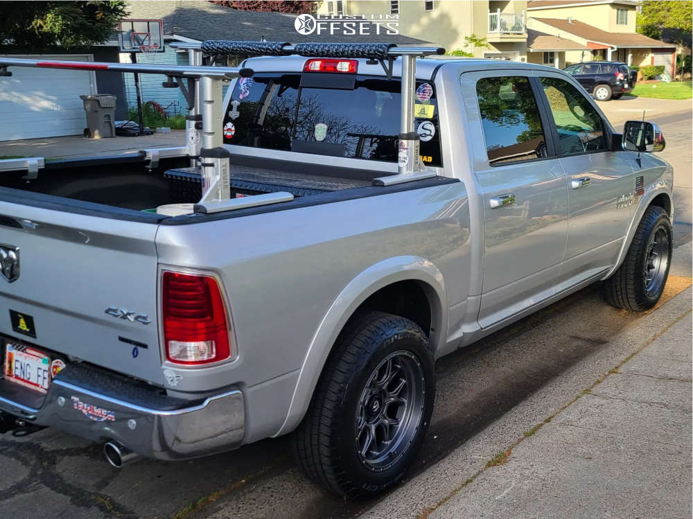 2018 Ram 1500 with 20x10 -18 Fuel Tech and 275/60R20 Falken Wildpeak ...