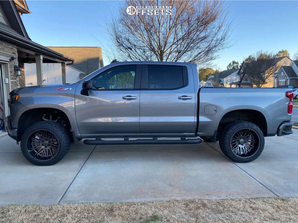 2021 Chevrolet Silverado 1500 with 22x12 -51 Cali Offroad Rawkon and 33 ...