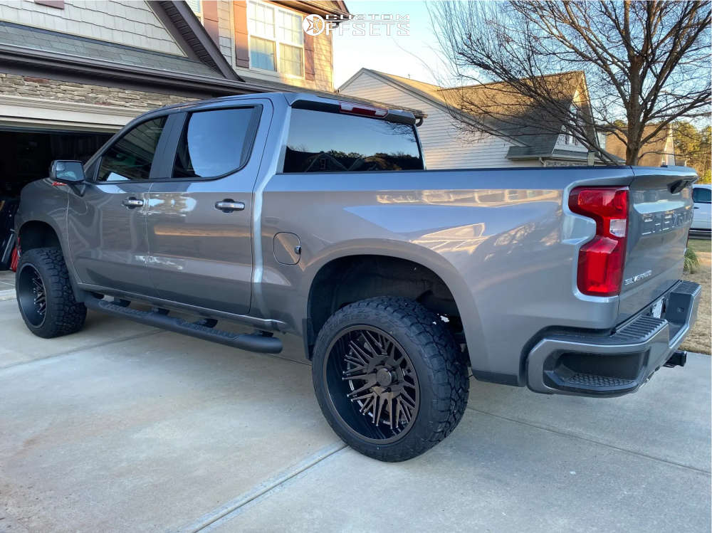 2021 Chevrolet Silverado 1500 with 22x12 -51 Cali Offroad Rawkon and 33 ...