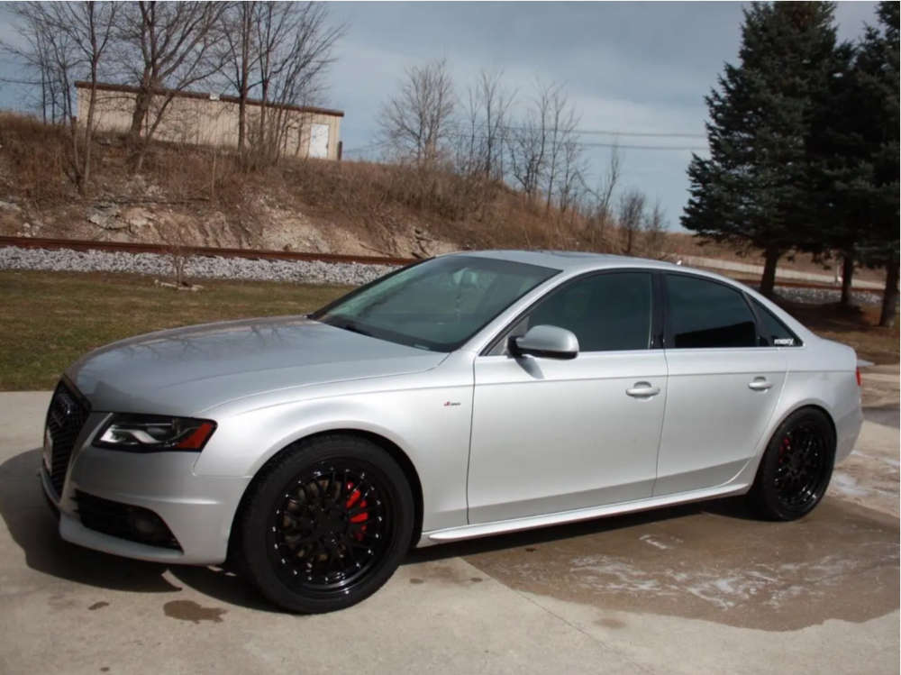 2012 Audi A4 Quattro with 19x8.5 30 ESR Sr05 and 245/40R19 Delinte D7 ...