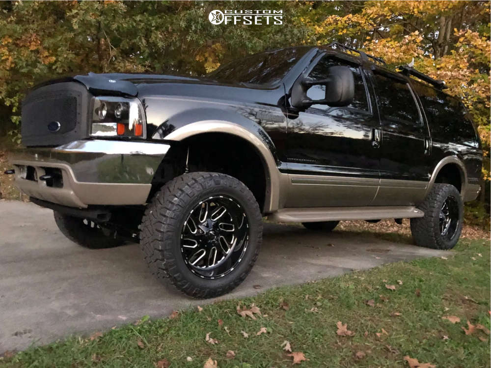 2002 Ford Excursion with 20x10 -18 Fuel Triton and 33/12.5R20 Nitto ...