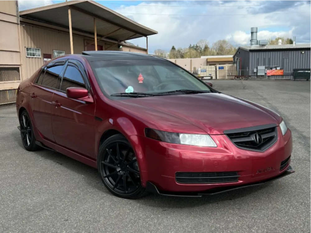 2004 Acura TL with 18x8 40 Liquid Metal Shadow and 235/40R18 ...