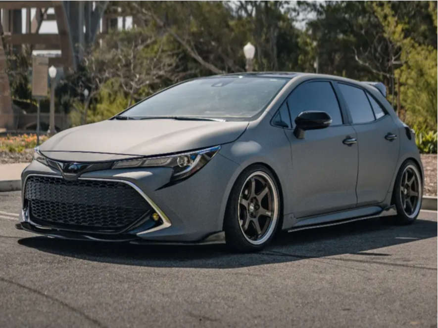 2020 Toyota Corolla with 18x9.5 35 ESR Ap6 and 255/35R18 Vercelli ...