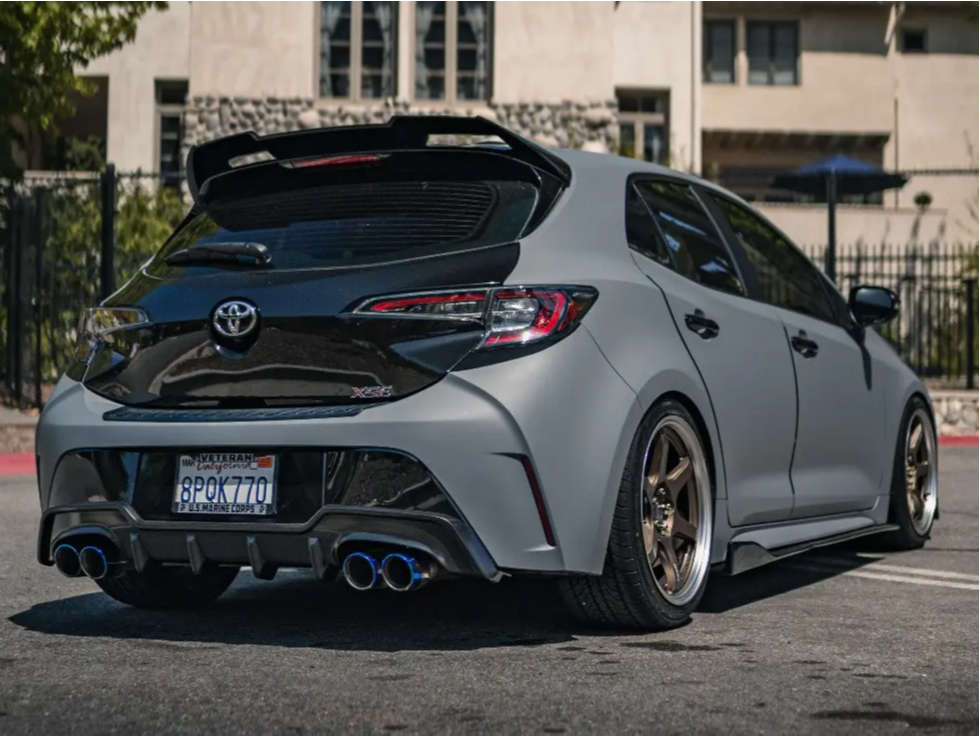 2020 Toyota Corolla with 18x9.5 35 ESR Ap6 and 255/35R18 Vercelli ...