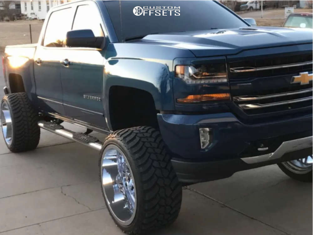 2018 Chevrolet Silverado 1500 with 24x14 -76 RBP 73r and 35/13.5R24 AMP ...
