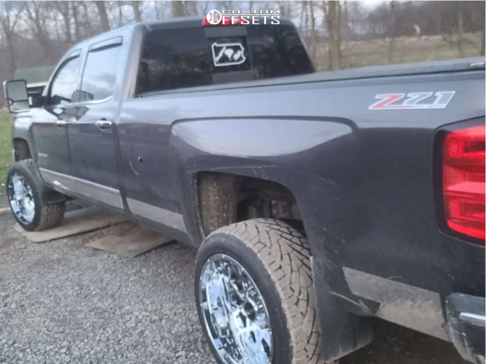 2016 Chevrolet Silverado 3500 HD with 22x12 -51 Vision Rocker and 305 ...