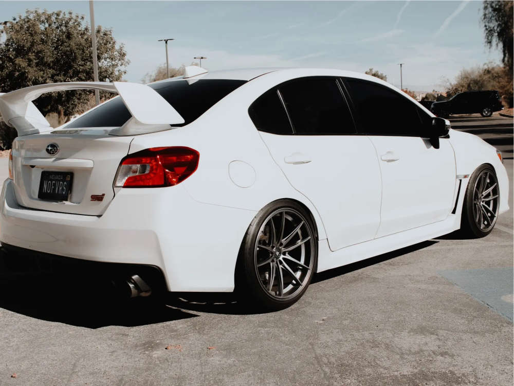 2015 Subaru WRX STI with 19x9.5 25 Konig Oversteer and 245/35R19 Nitto ...