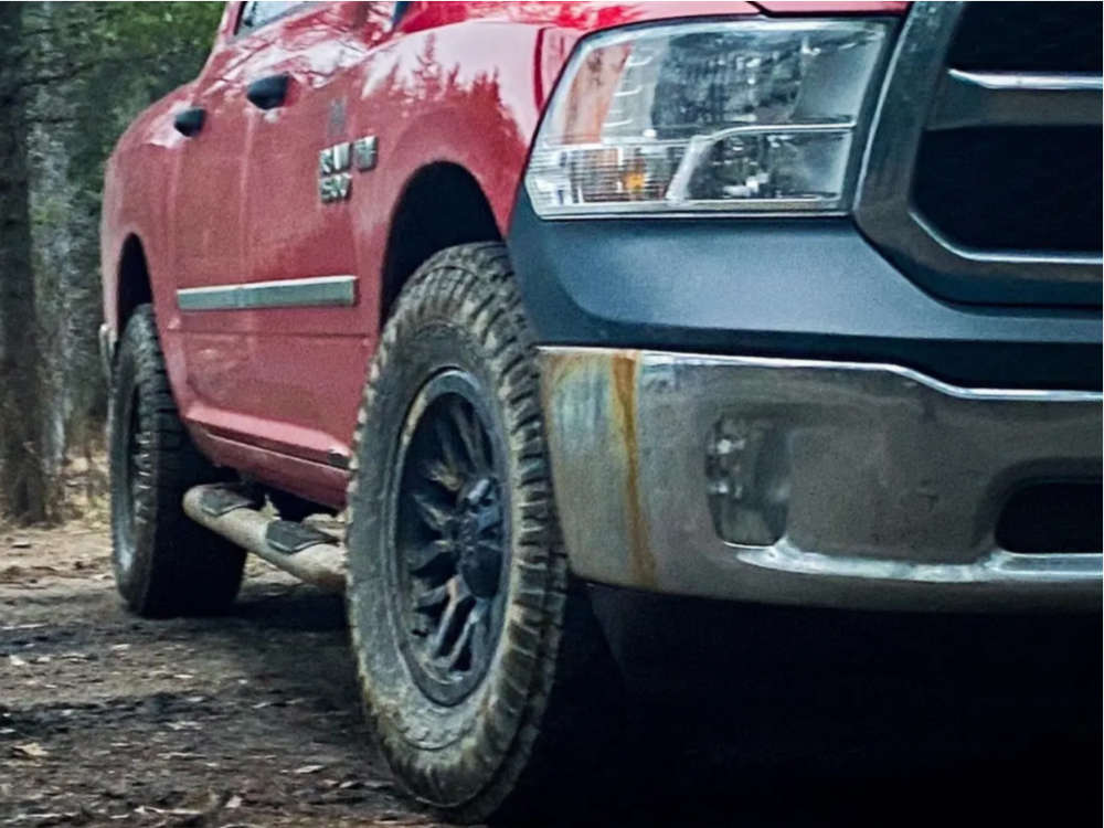 2013 Ram 1500 with 17x8 15 Fast Wheels Menace and 285/70R17 Nitto Exo ...