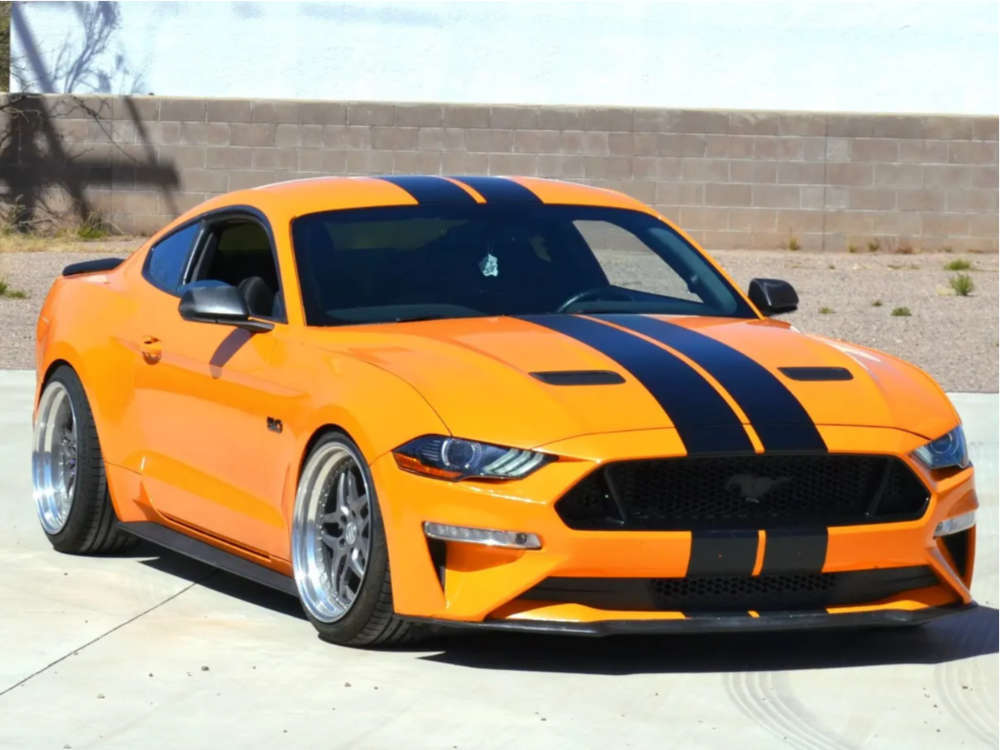 2018 Ford Mustang with 19x10.5 12 Heritage Ebisu and 265/35R19 Accelera ...