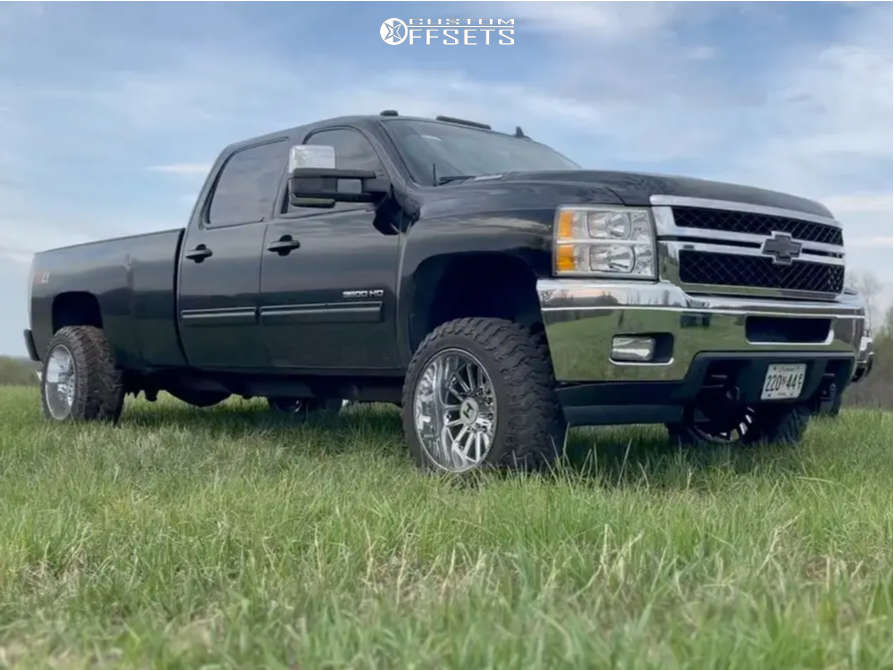 2011 Chevrolet Silverado 3500 HD with 20x12 -44 Hostile Predator and 33 ...