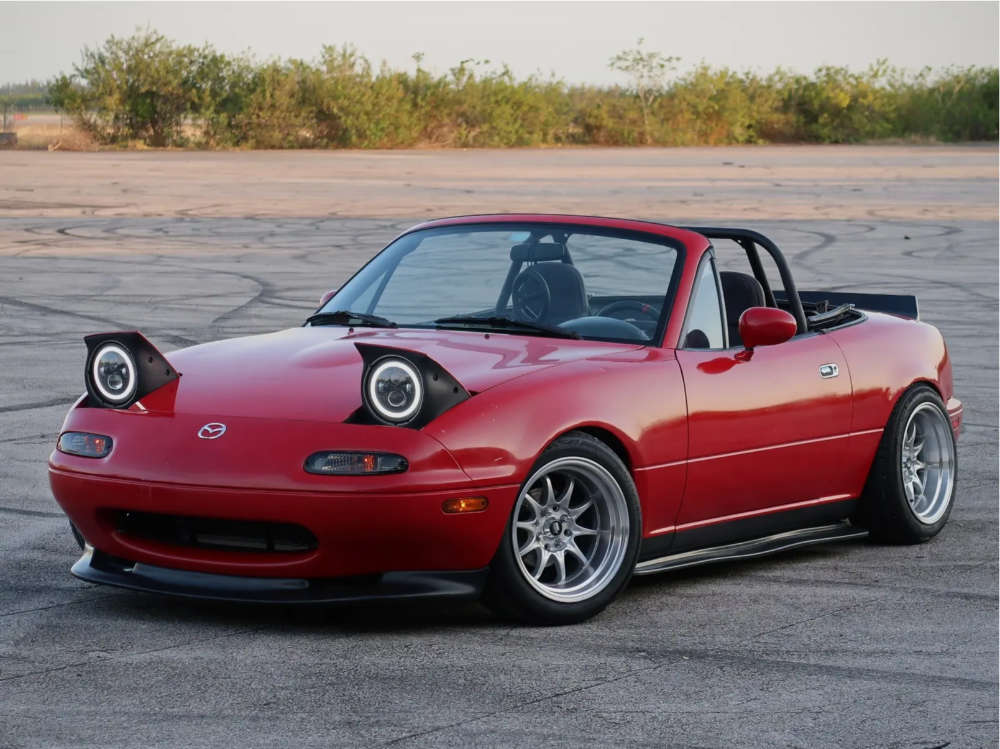 1991 Mazda Miata with 15x8 -0 MST Mt11 and 195/45R15 Linglong Lion ...