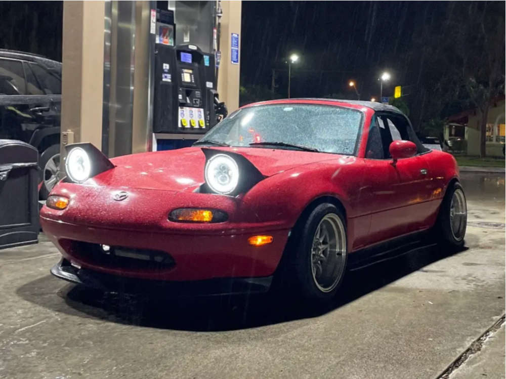 1991 Mazda Miata with 15x8 -0 MST Mt11 and 195/45R15 Linglong Lion ...