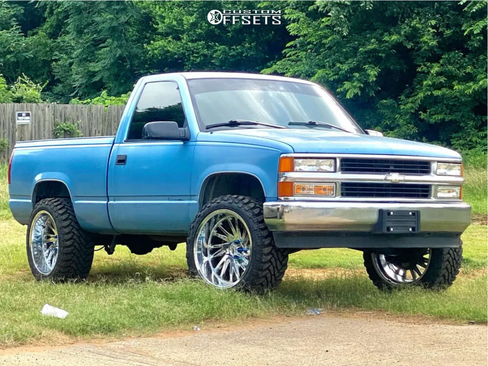 1996 Chevrolet C1500 with 22x12 -45 Tuff T2a and 33/12.5R22 Venom Power ...