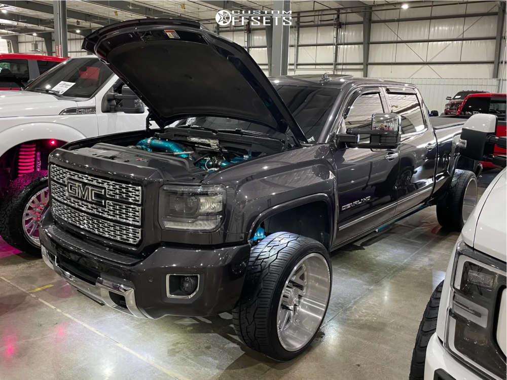 2016 GMC Sierra 2500 HD with 24x12 -40 American Force Kash Ss and 305 ...