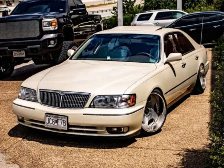 1998 INFINITI Q45 with 19x10.5 -6 Work Euroline DZ and 235/35R19 Venom ...