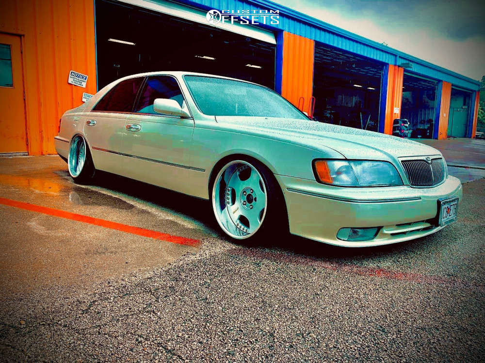 1998 INFINITI Q45 with 19x10.5 -6 Work Euroline DZ and 235/35R19 Venom ...
