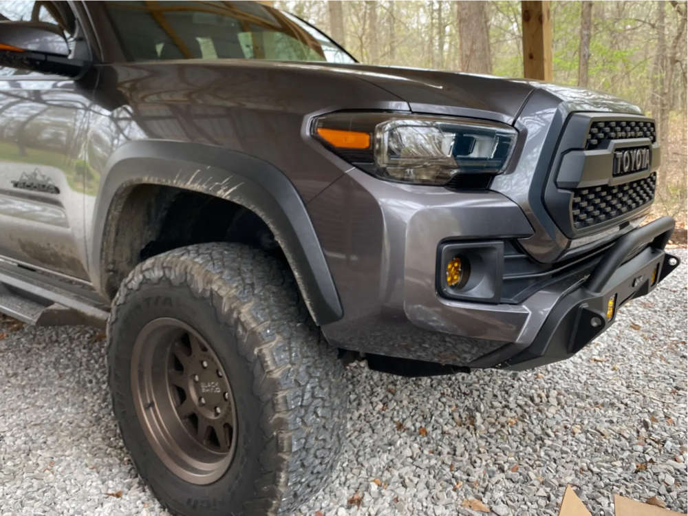 2016 Toyota Tacoma with 17x9.5 -18 Black Rhino Stadium and 285/75R17 ...