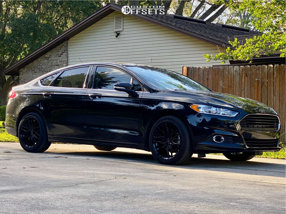 2014 Ford Fusion with 18x8 38 DRW D21 and 245/40R18 Goodyear Eagle LS-2 ...