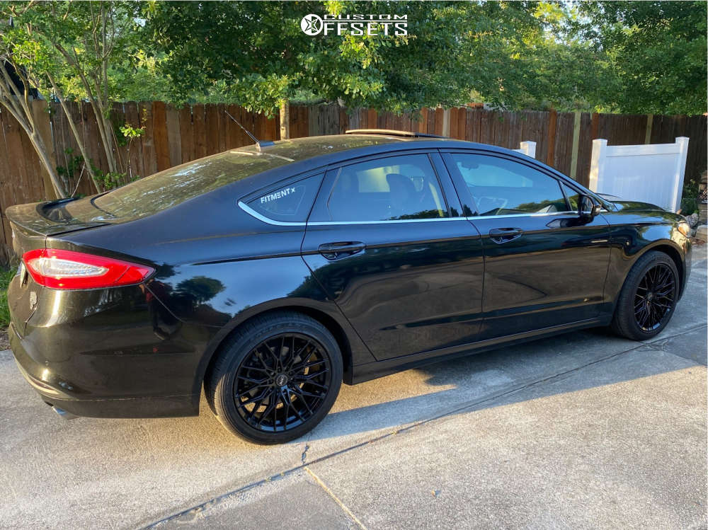 2014 Ford Fusion with 18x8 38 DRW D21 and 245/40R18 Goodyear Eagle LS-2 ...