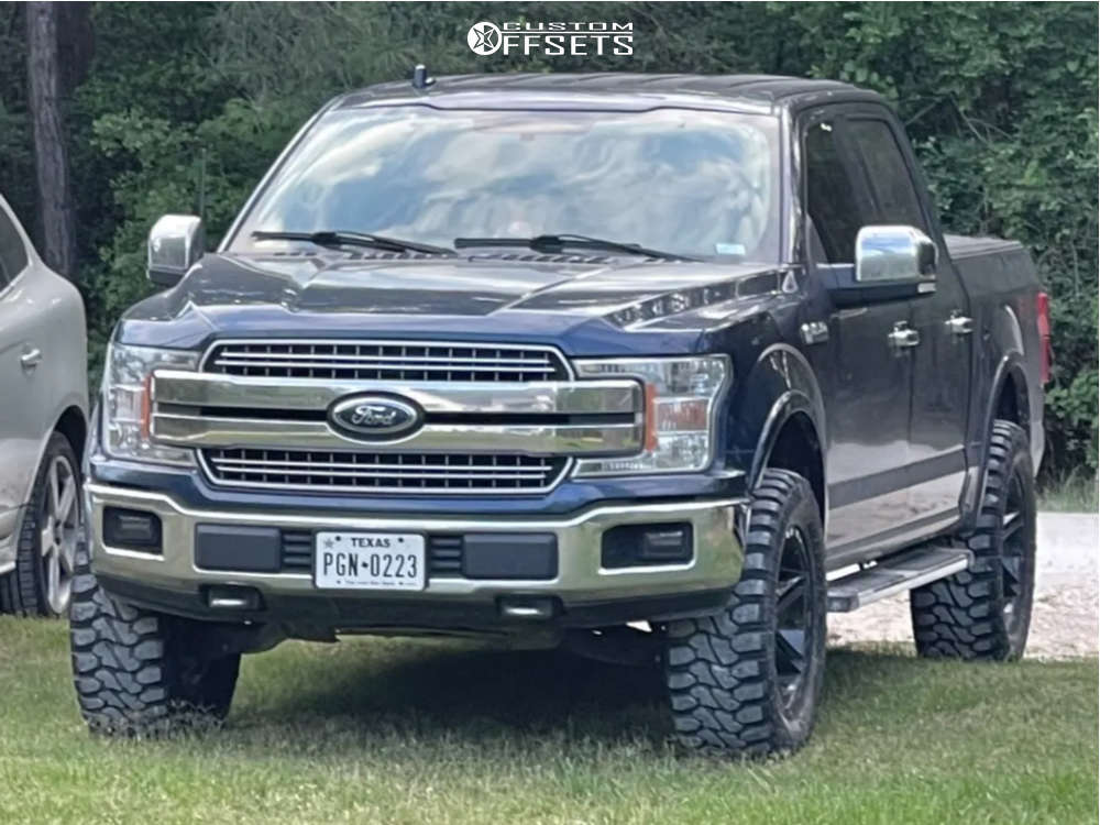 2018 Ford F-150 with 20x9 10 American Outlaw Railcar and 35/12.5R20 ...