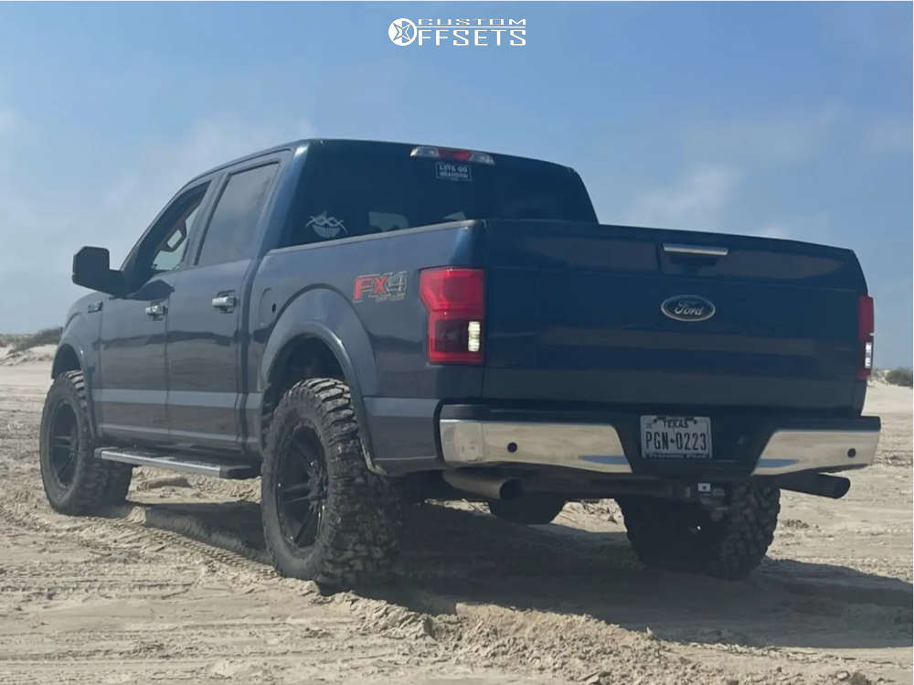 2018 Ford F-150 with 20x9 10 American Outlaw Railcar and 35/12.5R20 ...