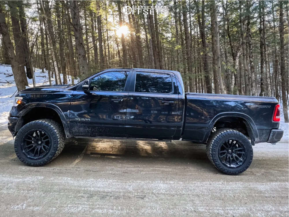 2020 Ram 1500 with 22x10 -13 Fuel Rebel and 35/12.5R22 Nitto Ridge ...