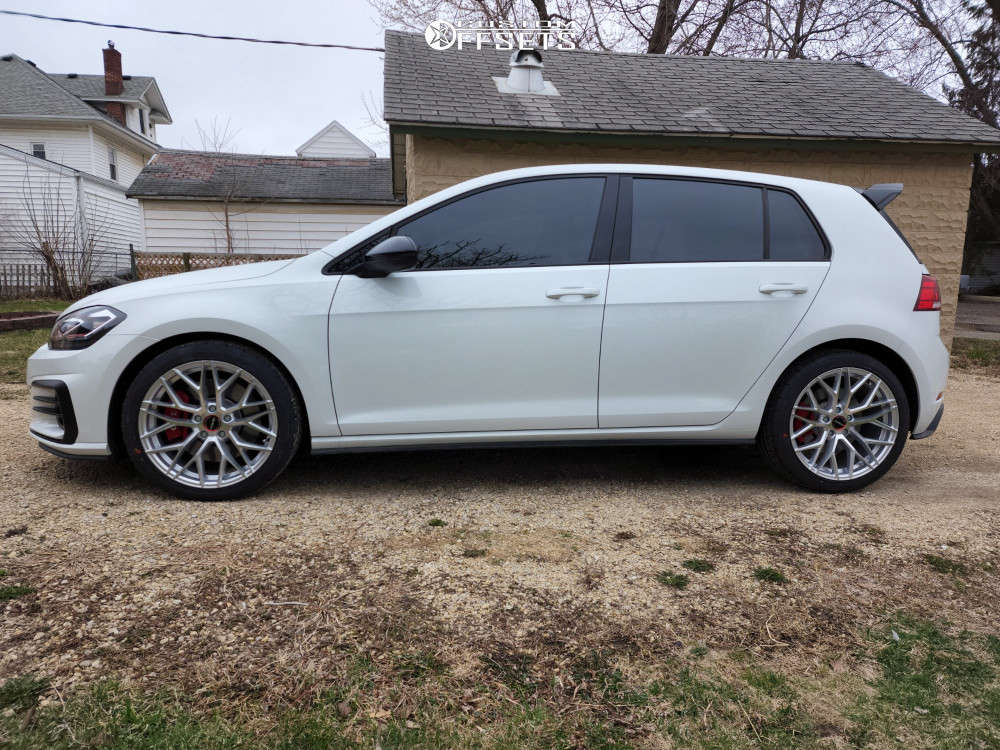 2021 Volkswagen GTI with 18x8.5 42 AVID1 SL03 and 235/40R18 Yokohama Advan Apex V601 and Stock ...