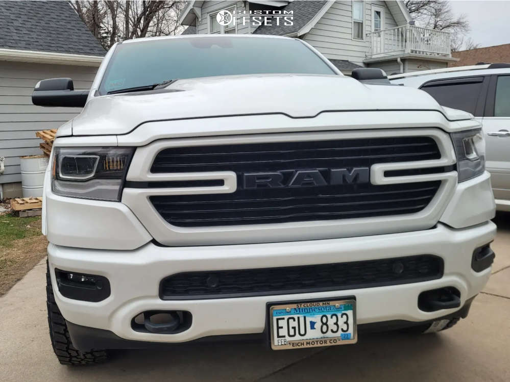 2019 Ram 1500 with 18x9 -12 Vision Rocker and 265/70R18 Falken Wildpeak ...
