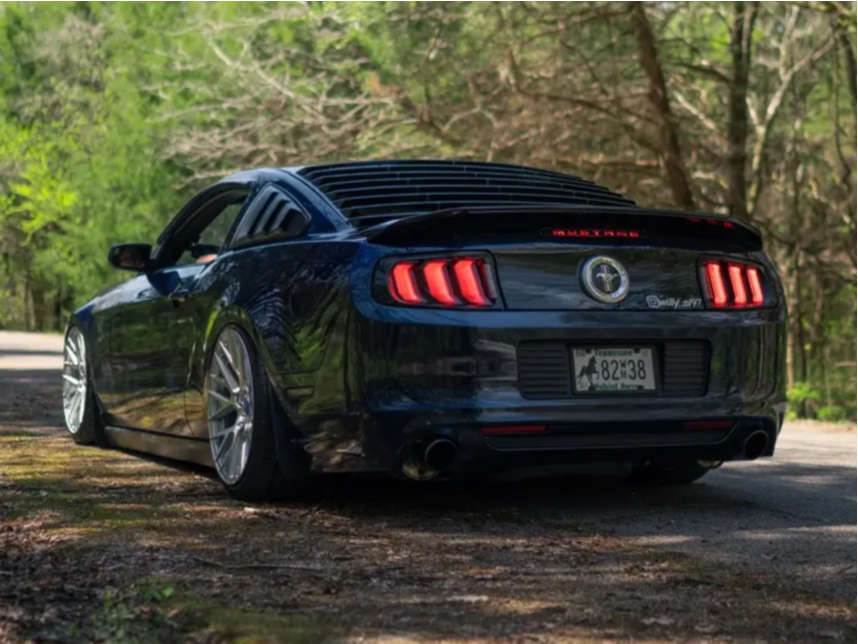 2012 Ford Mustang with 19x9.5 22 ESR Rf11 and 235/35R19 Lexani Lx ...