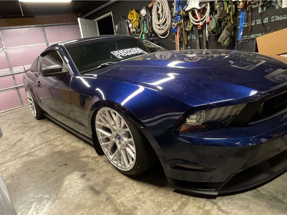 2012 Ford Mustang with 19x9.5 22 ESR Rf11 and 235/35R19 Lexani Lx ...