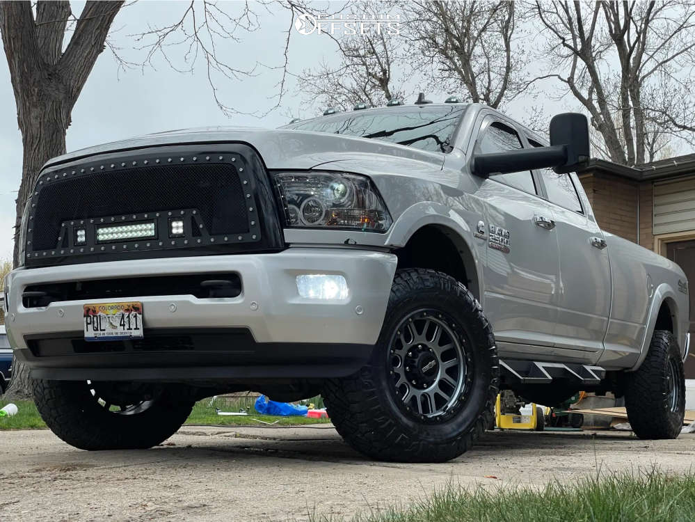 2017 Ram 2500 with 18x9 18 Vision Nemesis and 35/12.5R18 Nitto Ridge ...