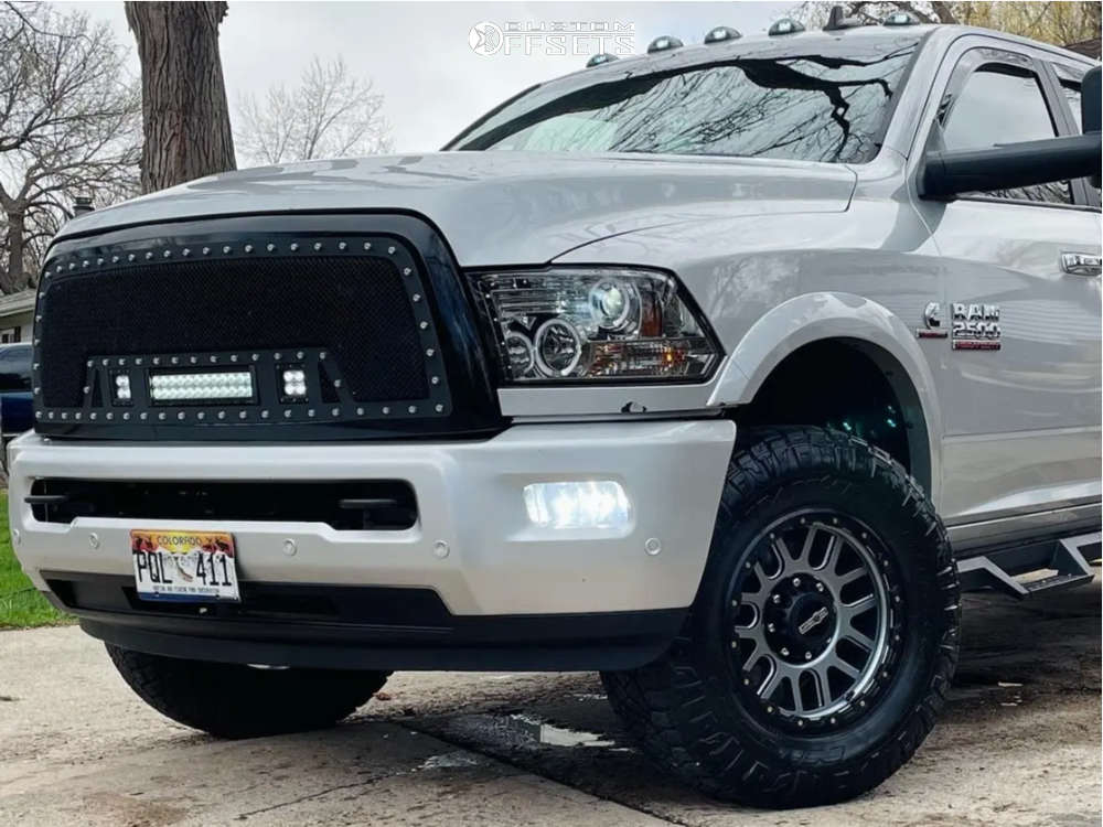 2017 Ram 2500 with 18x9 18 Vision Nemesis and 35/12.5R18 Nitto Ridge ...