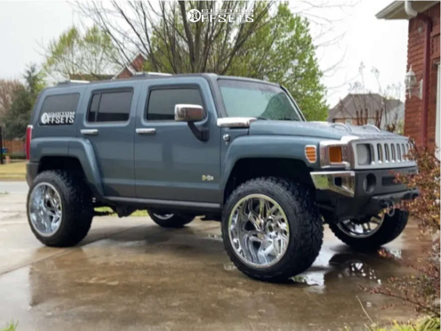 2007 Hummer H3 with 22x14 -76 Vision Spyder and 35/12.5R22 Predator New ...