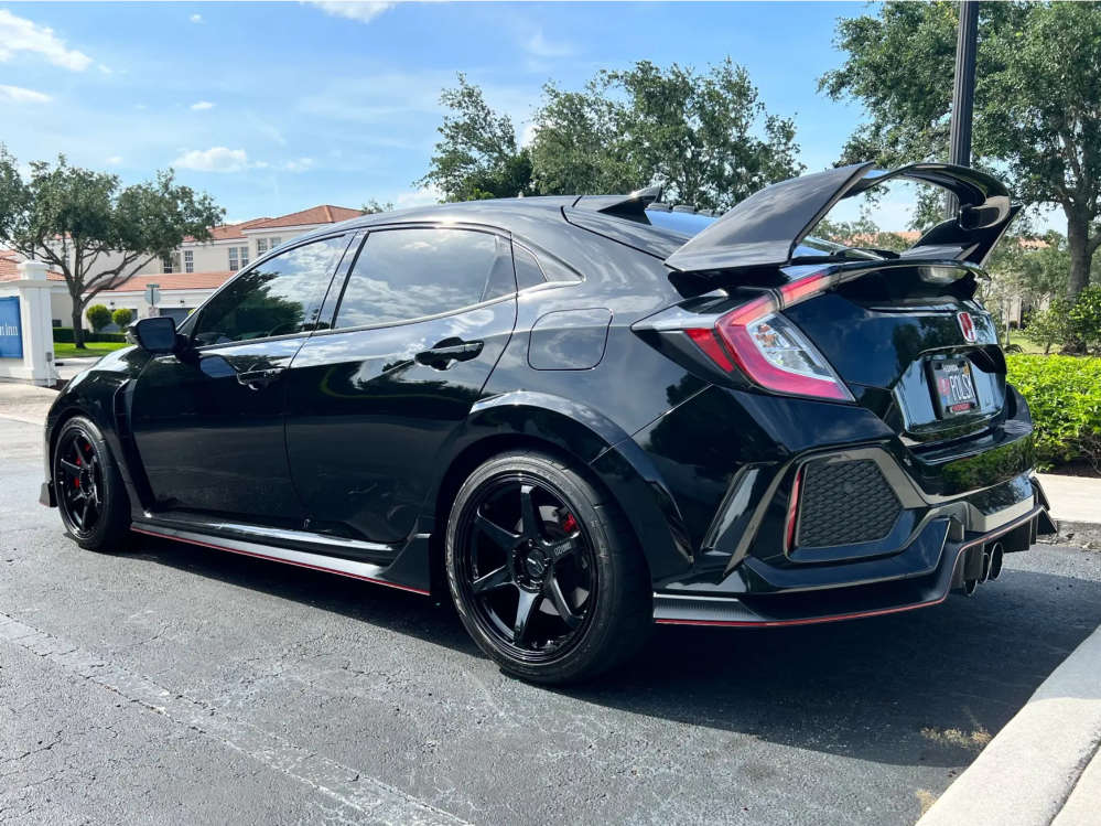 2019 Honda Civic with 18x9.5 45 Enkei T6r and 265/35R18 Falken Azenis ...