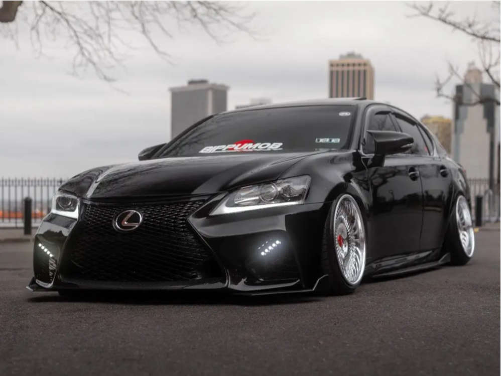 2014 Lexus GS350 with 19x10 20 GMR Sf-8 and 225/35R19 Atlas Force UHP ...